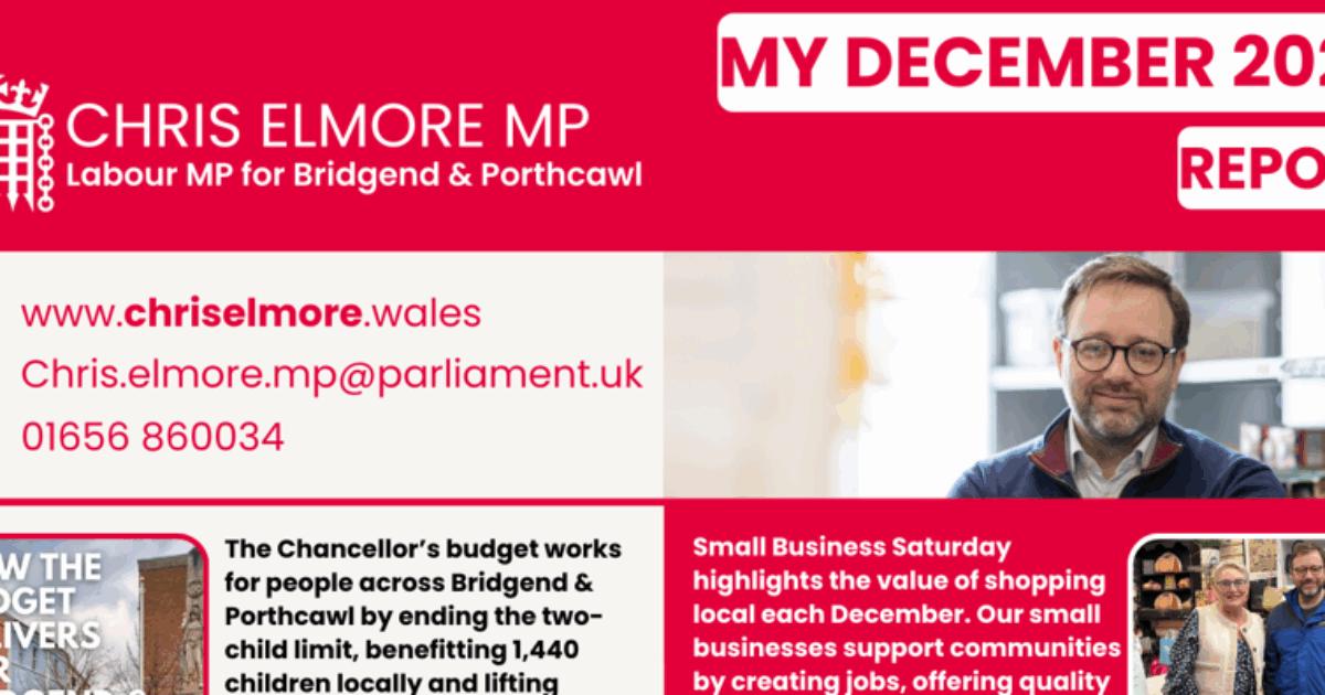 December 2025 Report… - Chris Elmore MP